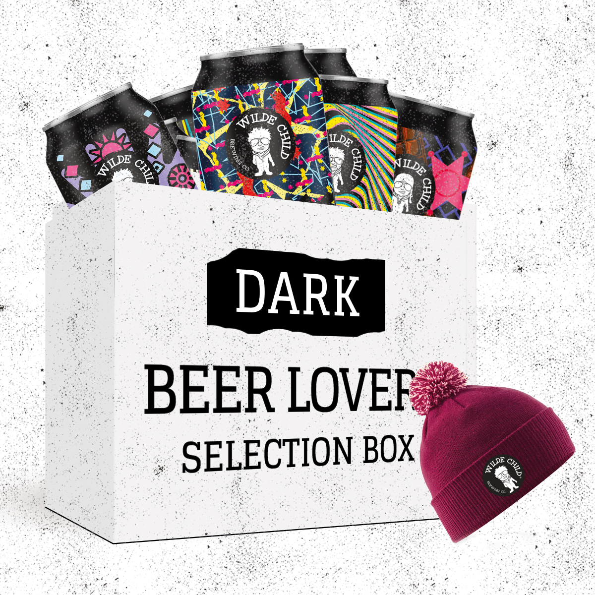 Dark Beer Lovers 6x Can Selection Box with Beanie